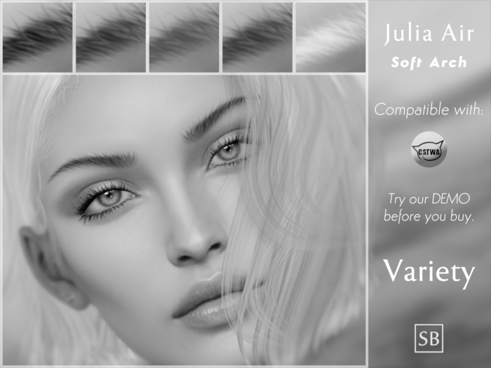 Second Life Marketplace - Eyebrows, Catwa: JuliaAir.SoftArch DEMO
